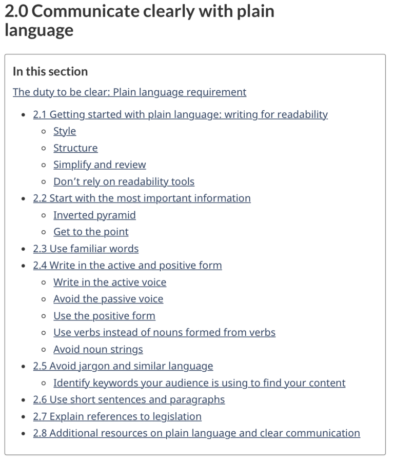 Plain language updates to the Canada.ca Content Style Guide - Canadian ...