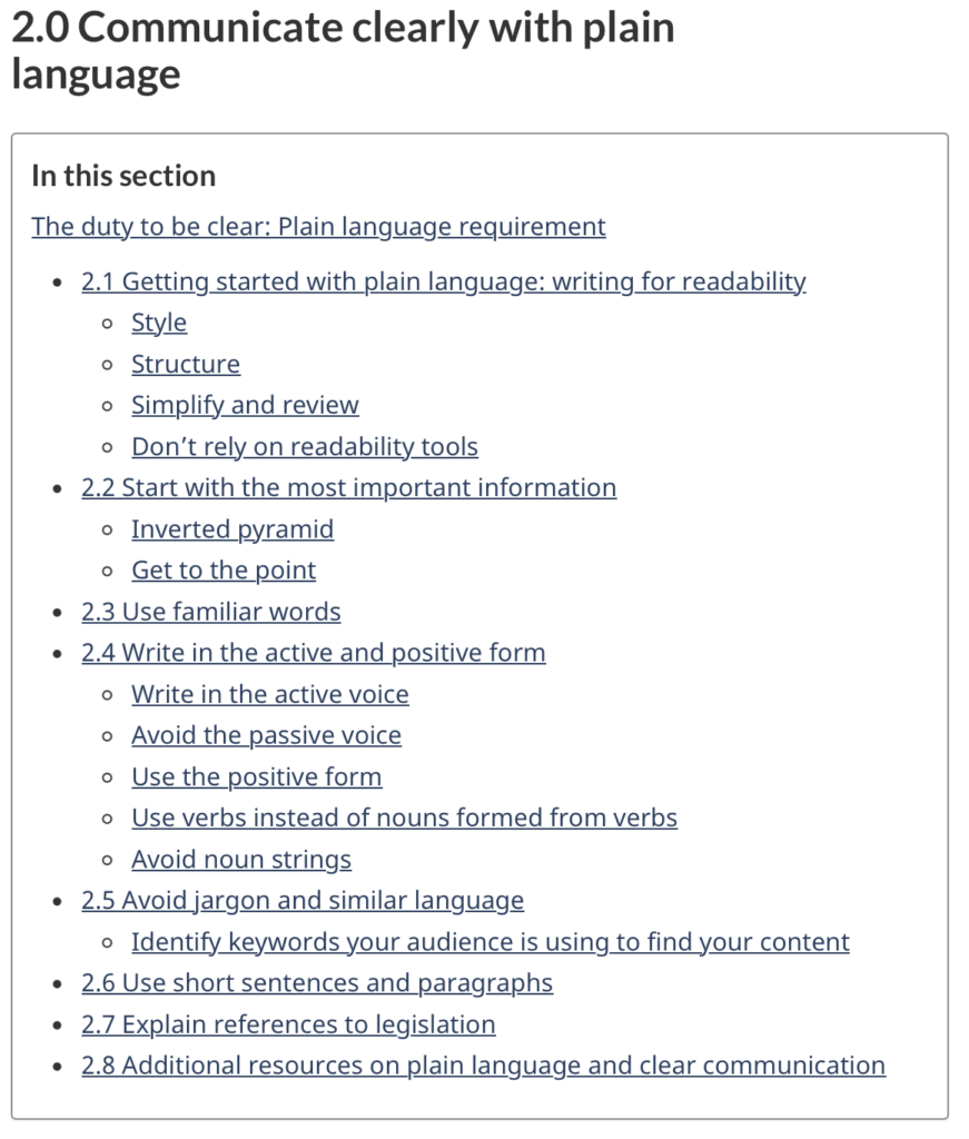 Plain language updates to the Canada.ca Content Style Guide - Canadian ...